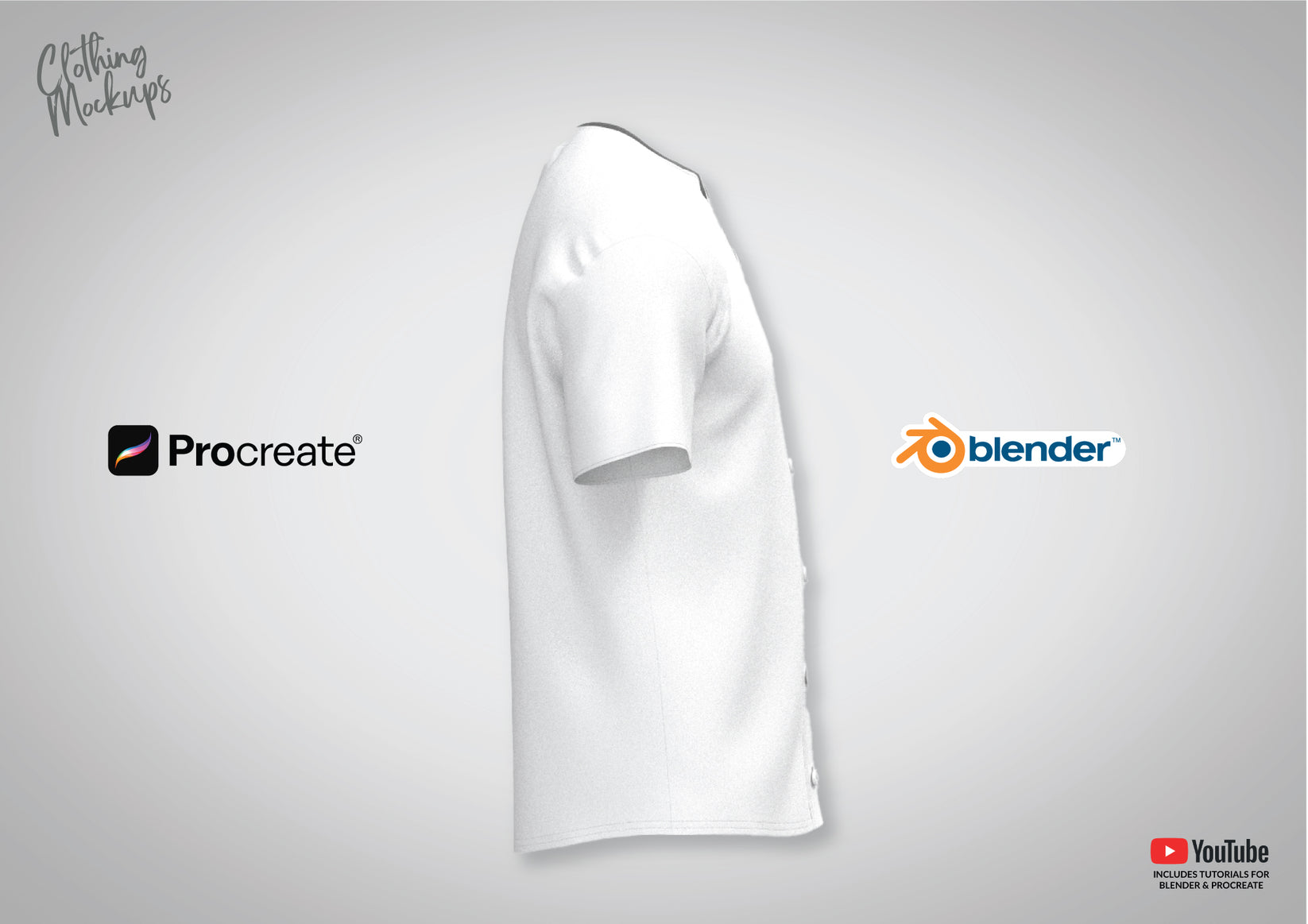 3D Baseball Jersey mockup Procreate Blender Softball t-shirt tee overl ...